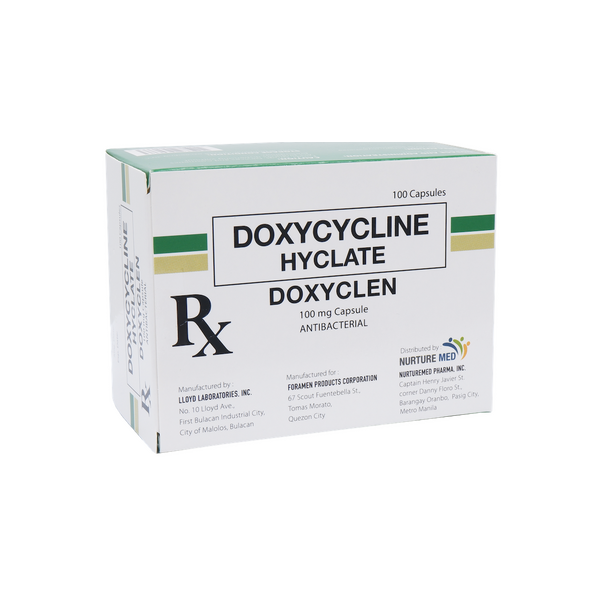 DOXYCLEN Doxycycline Hycalte 100mg Capsule 100's price in the ...
